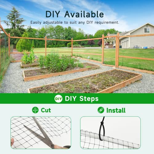 GreatBuddy Garden Netting, 7 x 50ft Deer Fence Netting Anti Birds, Squirrels, Deer or Other Animals, Perfect for Garden Plants Fruit Trees Vegetables Protection, Heavy Duty and Reusable