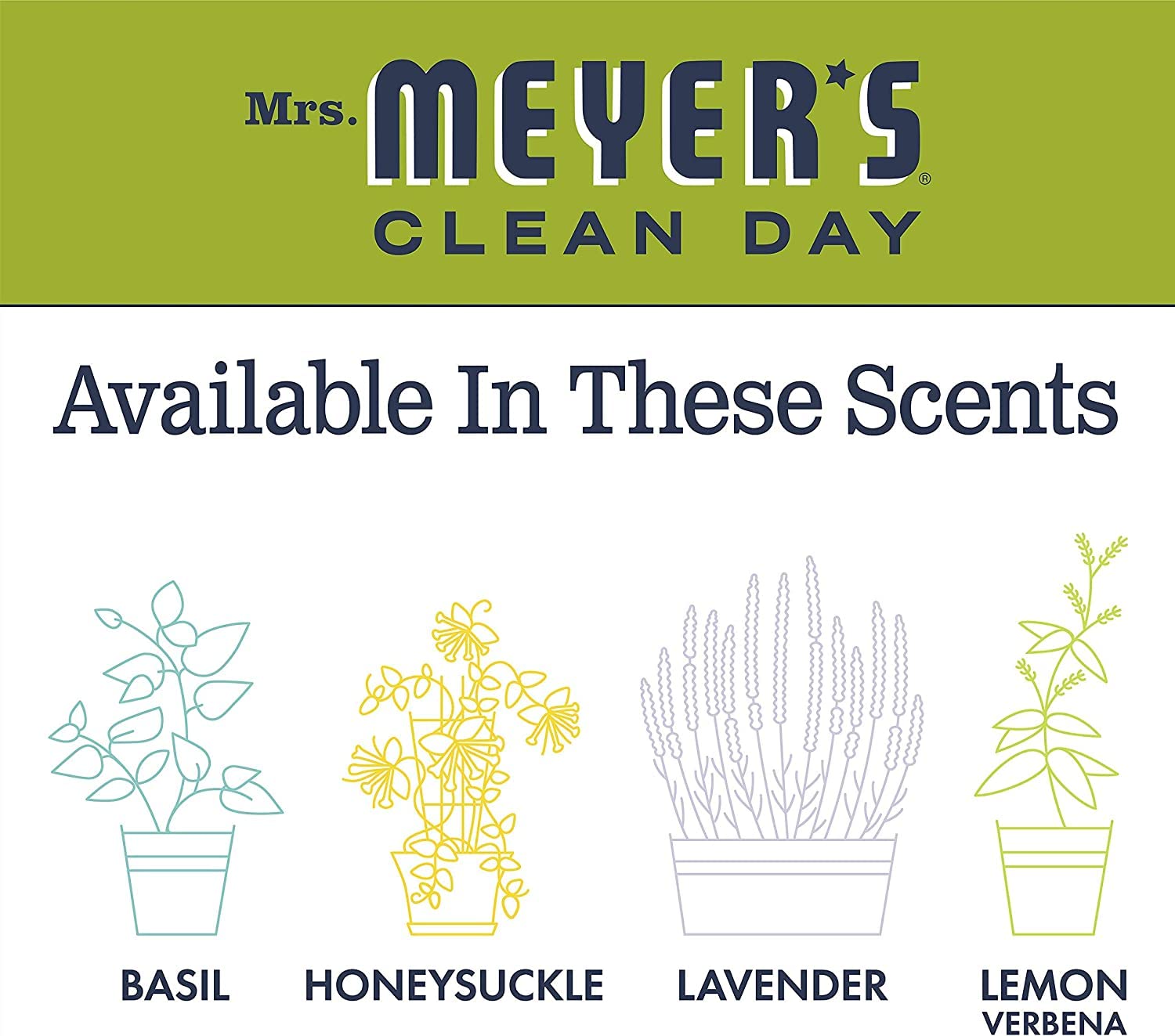 MRS. MEYER'S CLEAN DAY Liquid Dish Soap Refill, Biodegradable Formula, Lemon Verbena, 48 Fl Oz. (Pack of 2)