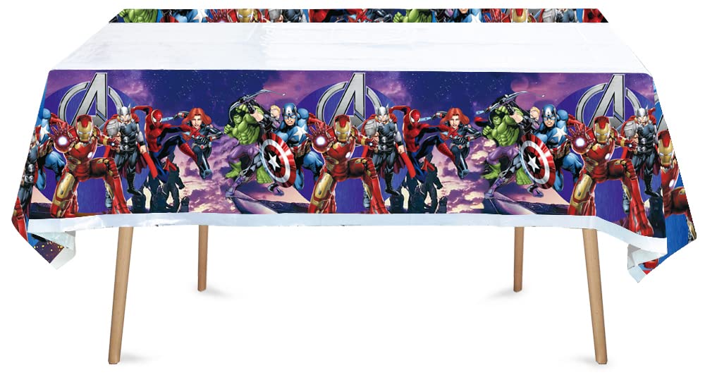 SUTRADHAR 41pcs Superhero Party Supplies,1Tablecover, 20Napkins,20Plates, Superhero Birthday Party Decorations,41Pcs/Set