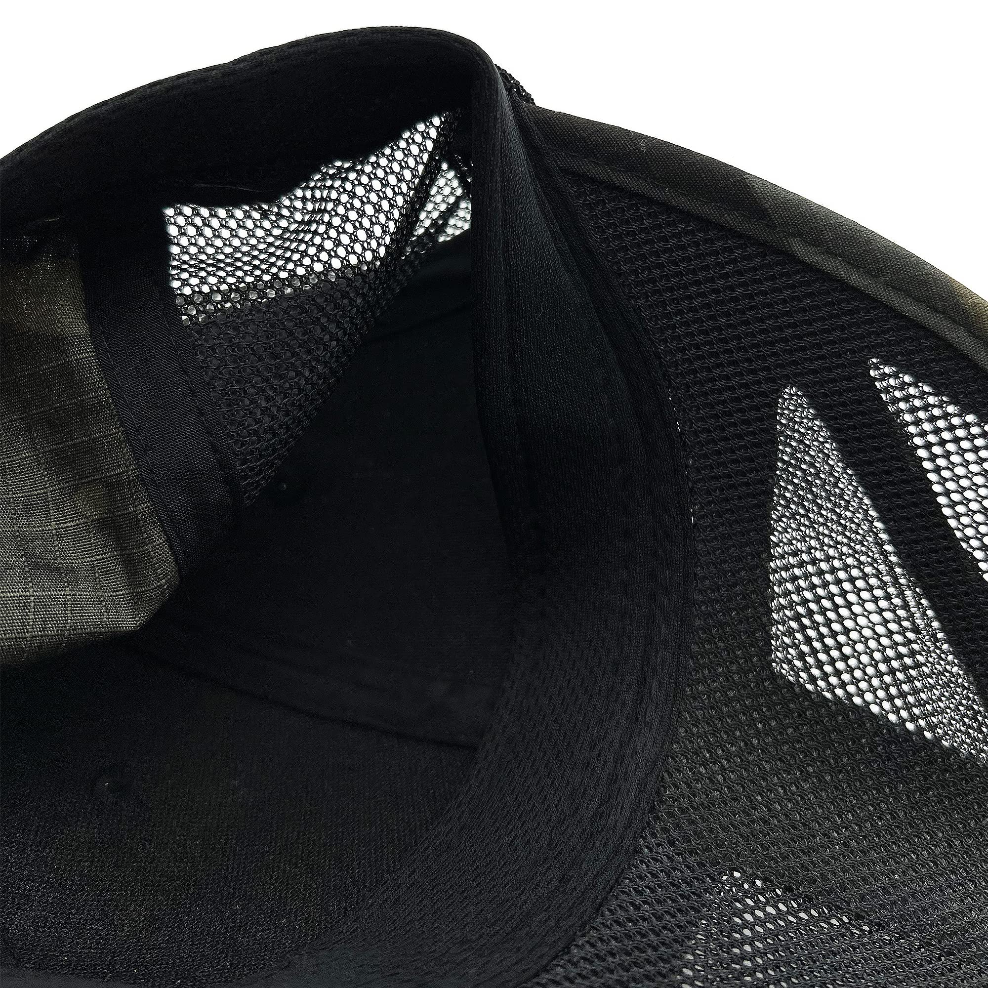 Loneshark Mesh Bill Mens Breathable Tactical Camo Baseball Caps Womens Military Army Patriotic Operator Camouflage Hats American-Eagle-Black-Camo