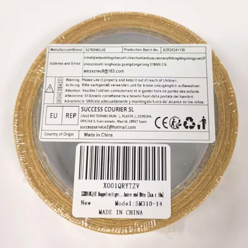 XZRDINGJIE Double Sided Tape Heavy Duty Mounting Tape, 1.18inch x 33ft Double-Sided Fabric Tape Adhesive Tape No Residue, for Home & Office