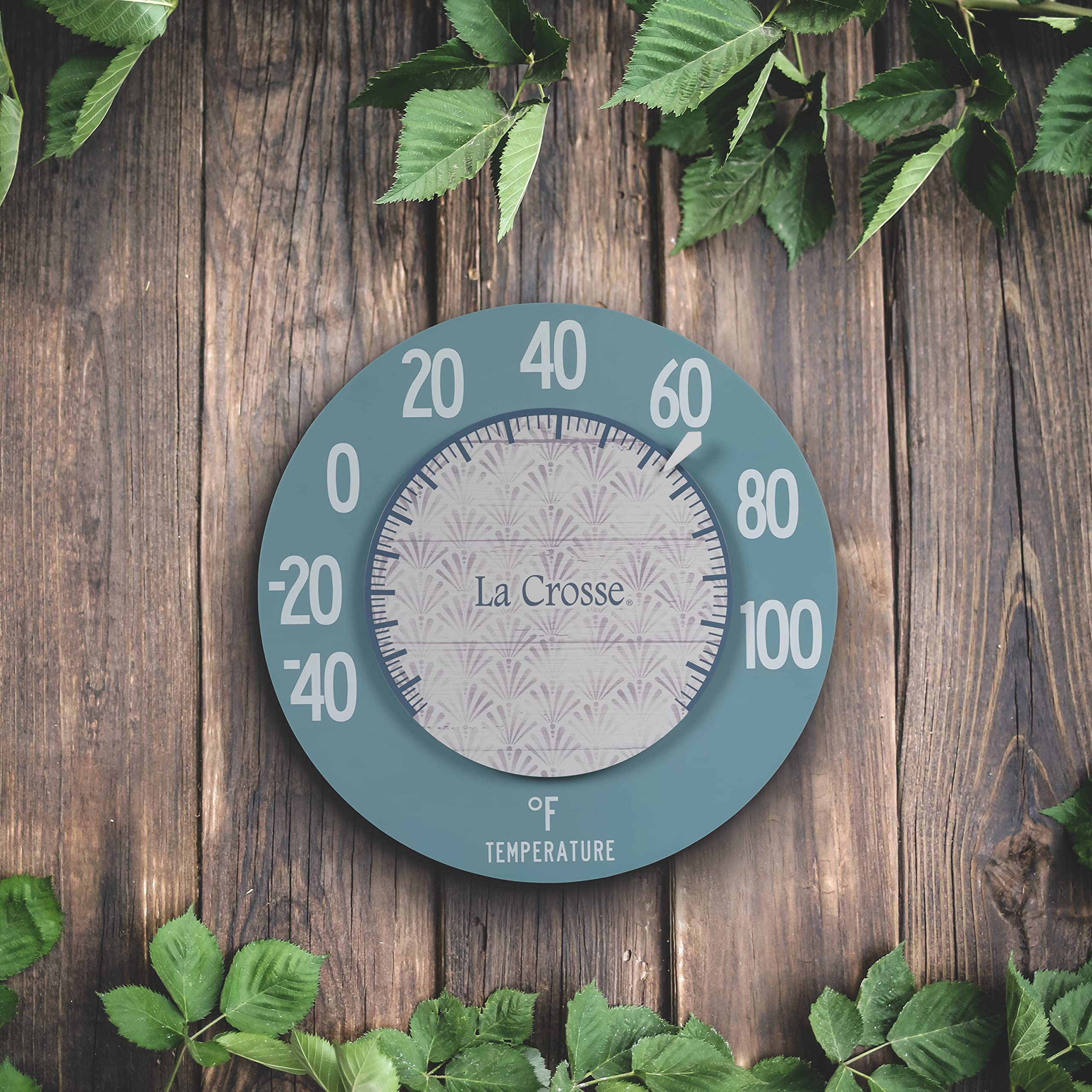 La Crosse 104-120B 8-Inch Geometric Floating Dial Thermometer