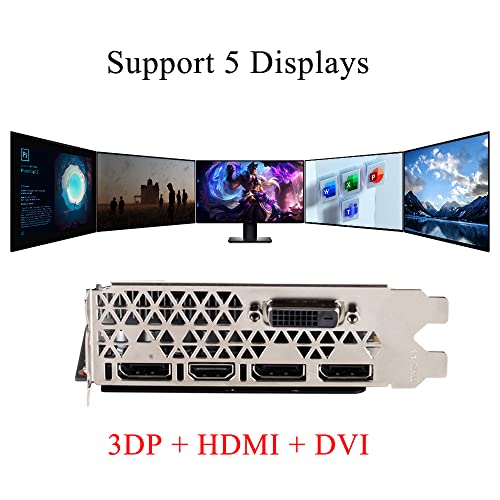 maxsun AMD Radeon RX 580 8GB 2048SP GDDR5 Computer Video Graphics Card GPU for PC Gaming 256-Bit DirectX 12 DVI, HDMI, DisplayPort Multi Monitors Extend (Black)