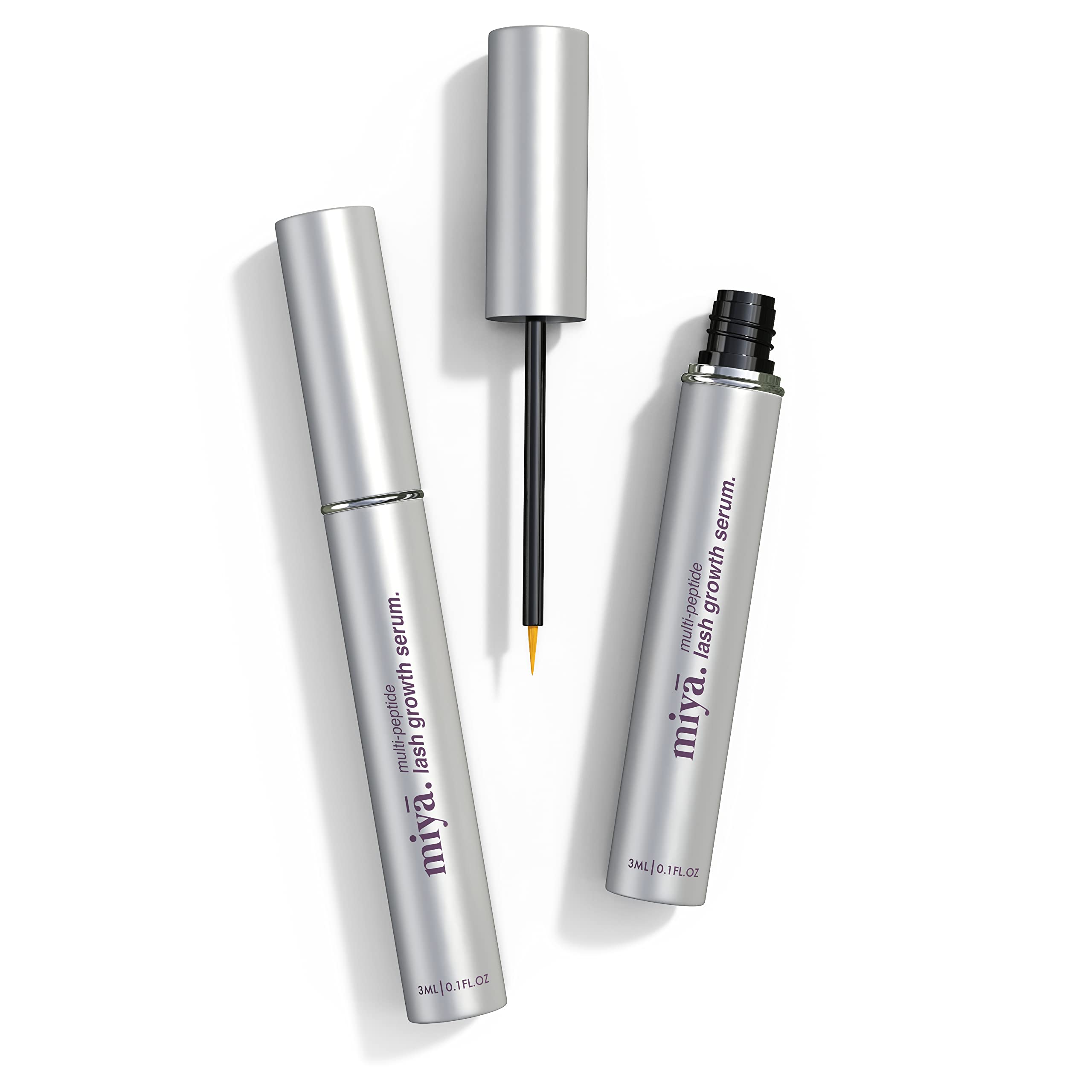 MIYA LASH | Eyelash Growth Serum | Eye Lash Serum | Natural Lash Enhancer for Longer, Thicker Healthier Lashes | Gentle Effective Lash Growth Serum | Oil Free Lash Booster 3ml
