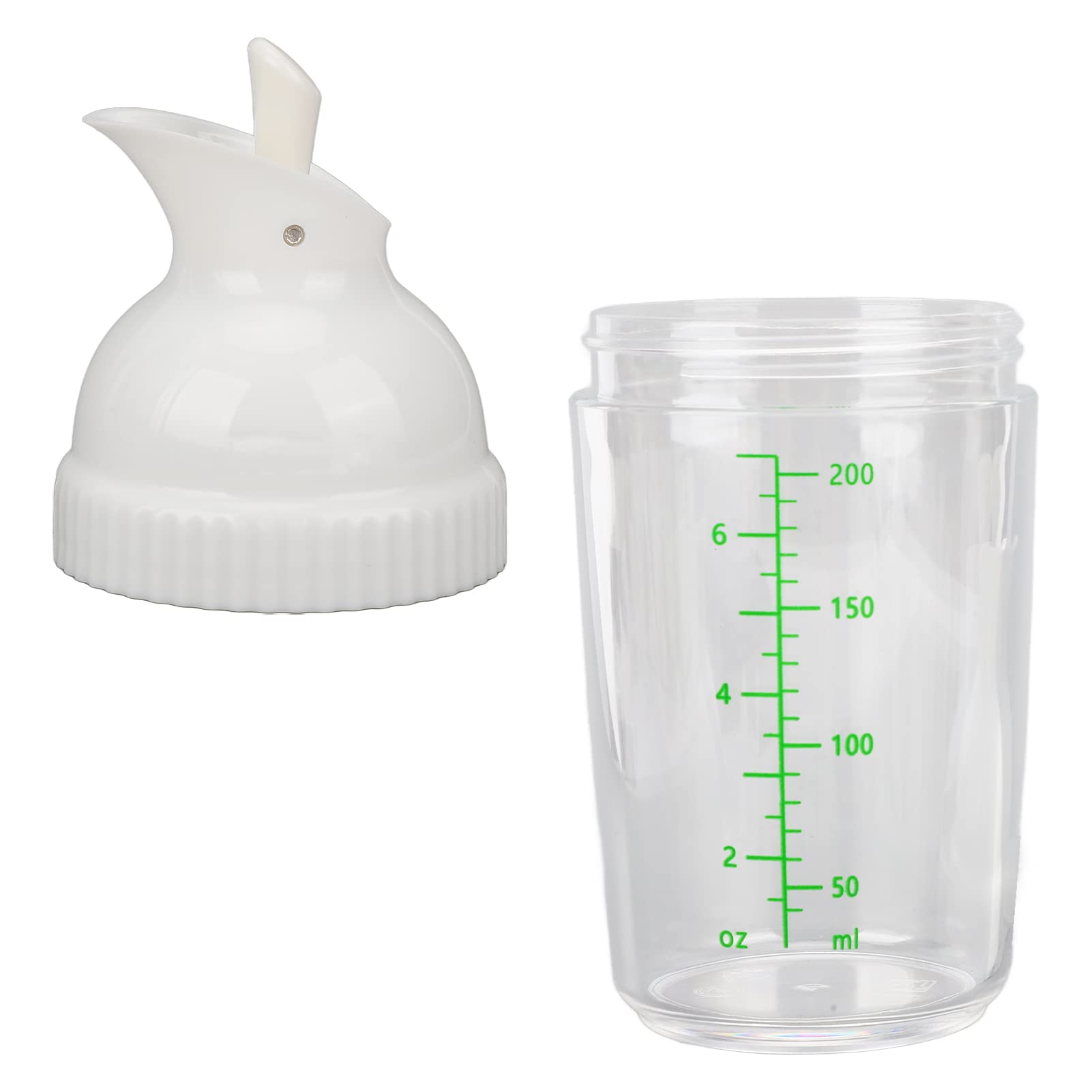 Fdit Salad Dressing Mixer Bottle, Salad Dressing Shaker, Salad Dressing Bottle 200ml Salad Dressing Shaker Salad Dressing Container (White)