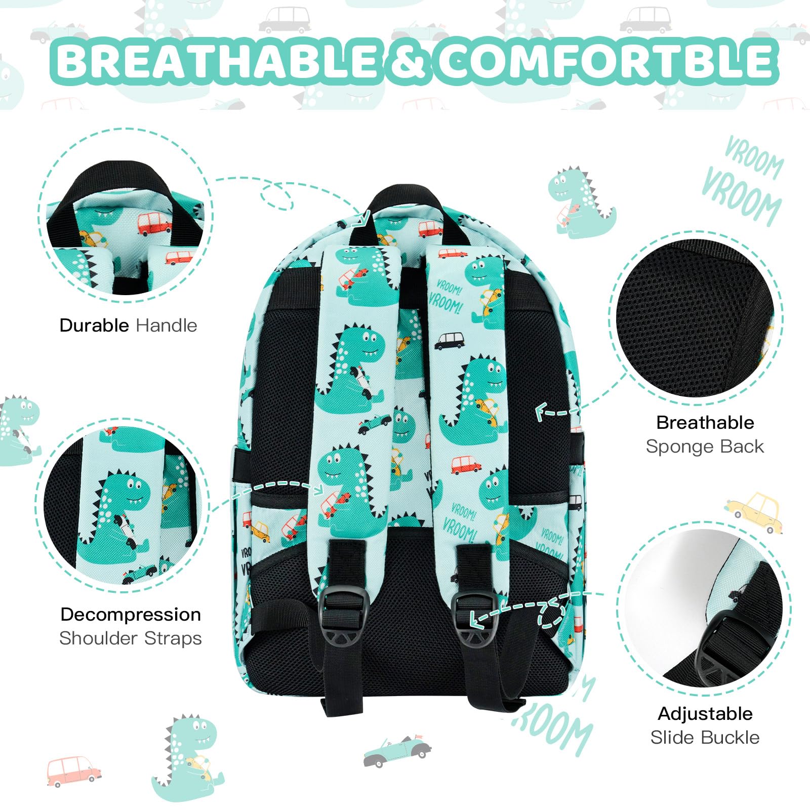JOYHILL Kids Backpacks, Cute Lightweight Water Resistant Preschool Backpack, Adjustable Shoulder Straps for Boys Girls