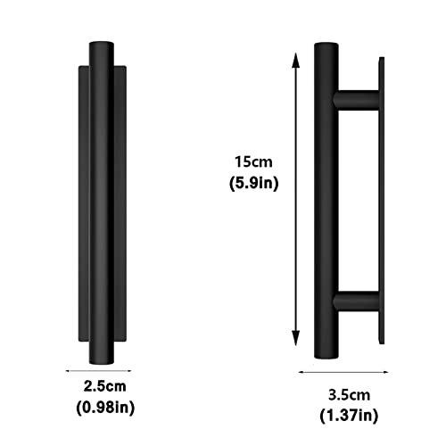 SUNLUYAO 10 Pack Cabinet Pulls Matte Black Kitchen Drawer Pulls Cabinet Handles ABS Plastic Door Window Wardrobe Handle Furniture Handles (10)