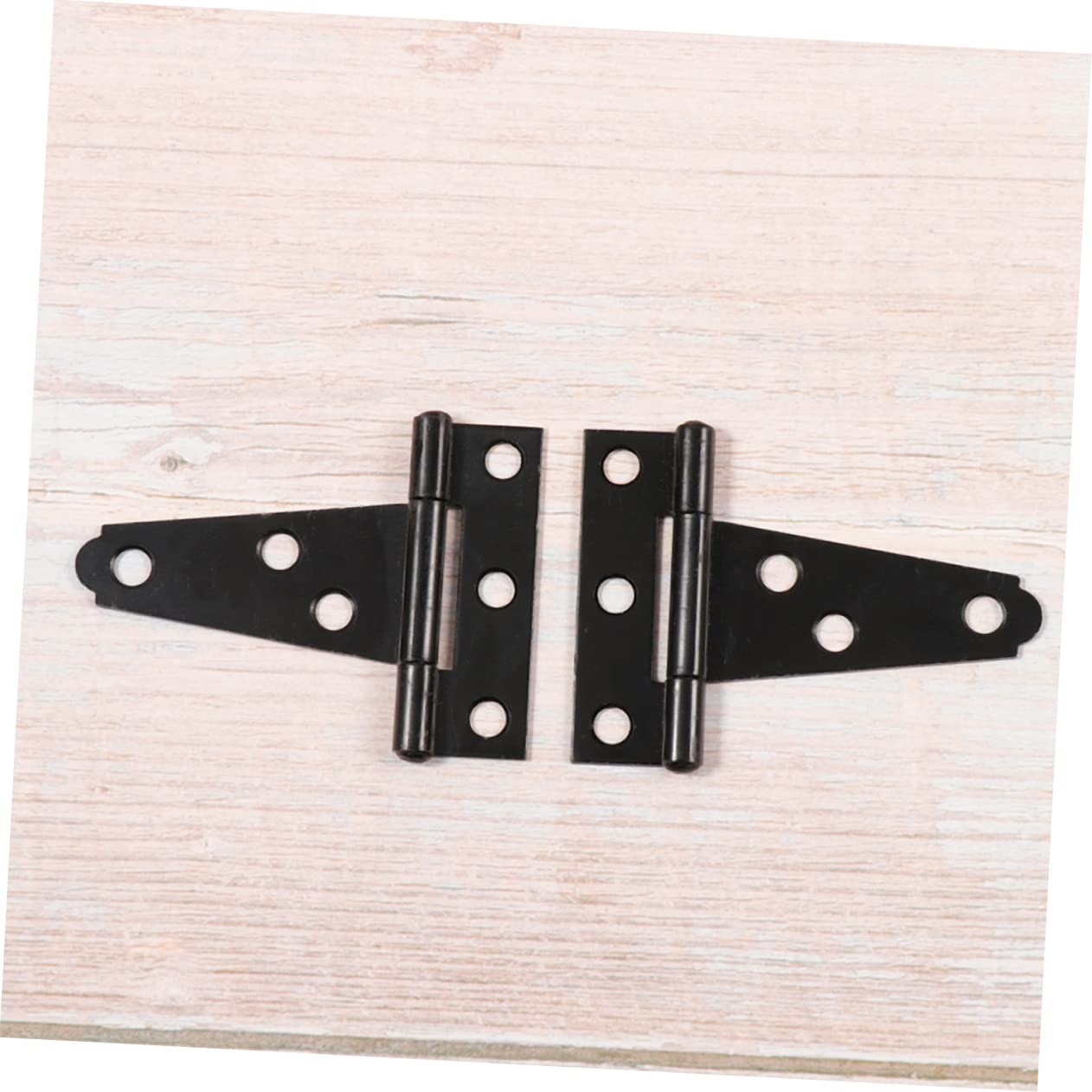 SEWOART T Hinges for Furniture 4PCS 2 Inches Heavy Duty T Hinge Zinc Coating Door Hinges Black Easy Install