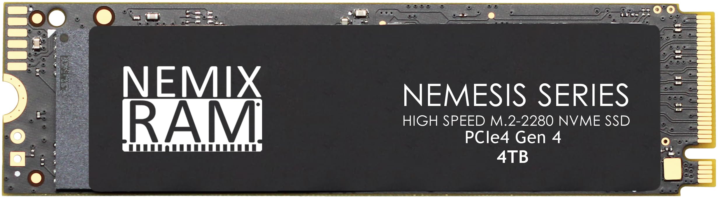 NEMIX RAM Nemesis Series 4TB M.2 2280 Gen4 NVMe SSD for PlayStation 5 & PC Gaming Machines Fastest Write Speeds up to 7415mbps Supports PCIe 4 (PCIe3 Backward Compatible)