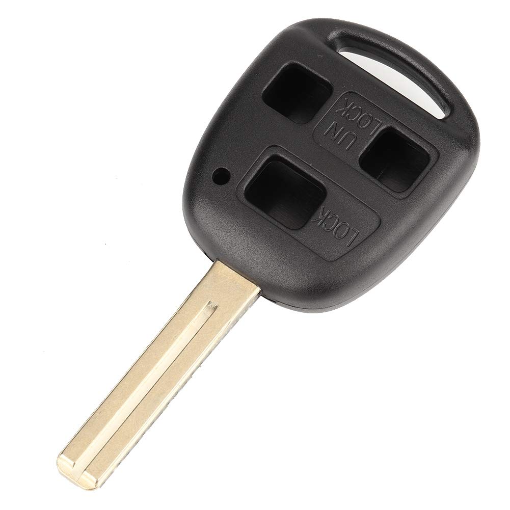 aqxreight Key Case,3 Button Replace Car Remote Control Key Case Shell Black for IS200 GS300 LS200 RX300