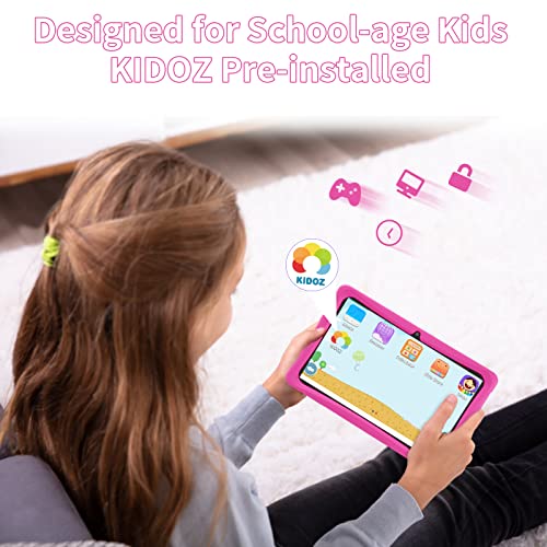 Kids Tablet, Android 13 Tablet, 10 inch 4GB+64GB+512GB Expand, Parental Control, HD Eye-protection Touchscreen Display, 6000mAh Battery, Dual Camera, Bluetooth, WiFi Tableta with Kids Educational APPs