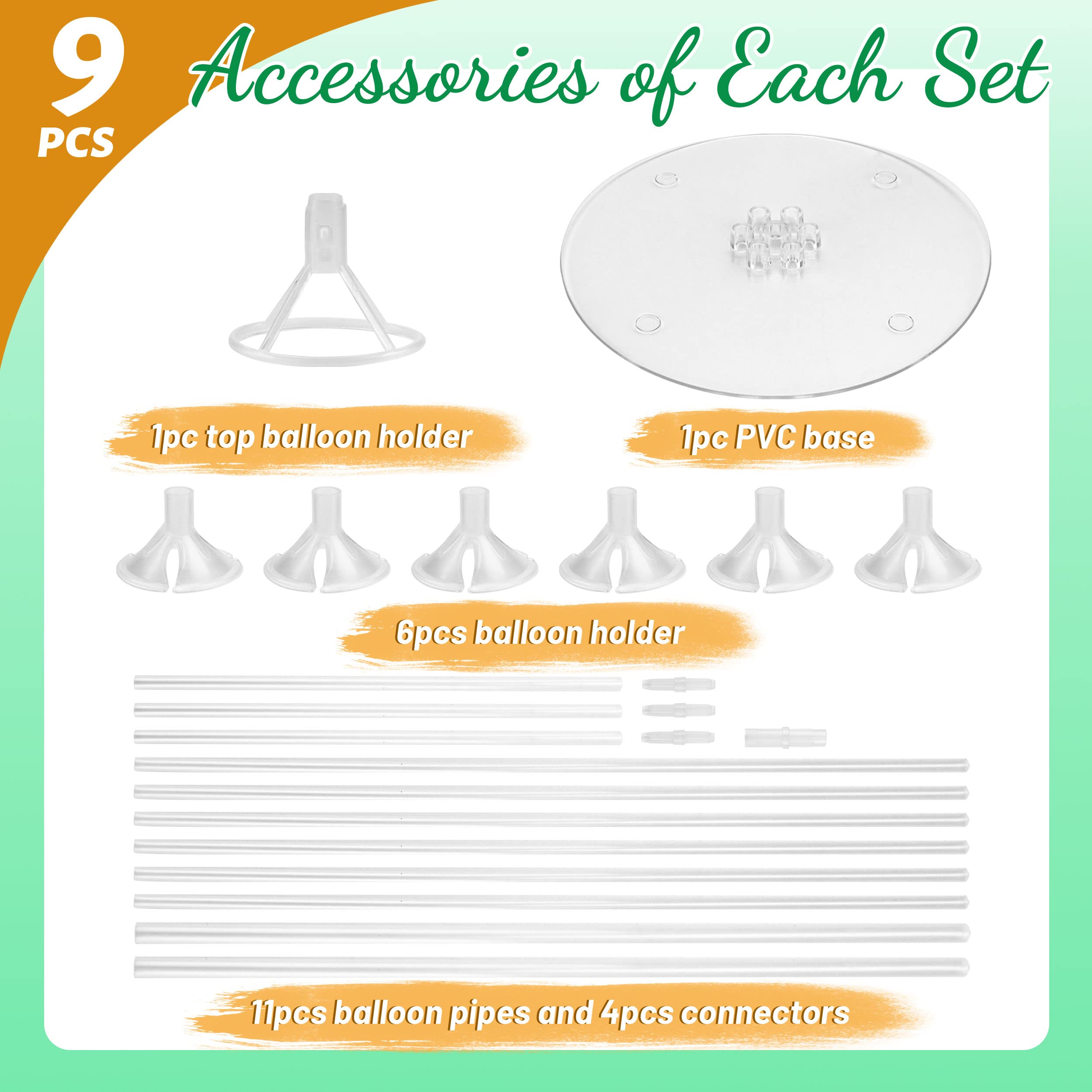 Sharlity 20 Sets Balloon Stand Kit Table Balloon Stand Holder for Graduation Birthday Baby Shower Wedding Anniversary Party Decorations