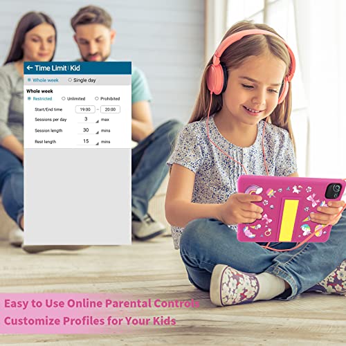 Kids Tablet, Android 13 Tablet, 10 inch 4GB+64GB+512GB Expand, Parental Control, HD Eye-protection Touchscreen Display, 6000mAh Battery, Dual Camera, Bluetooth, WiFi Tableta with Kids Educational APPs