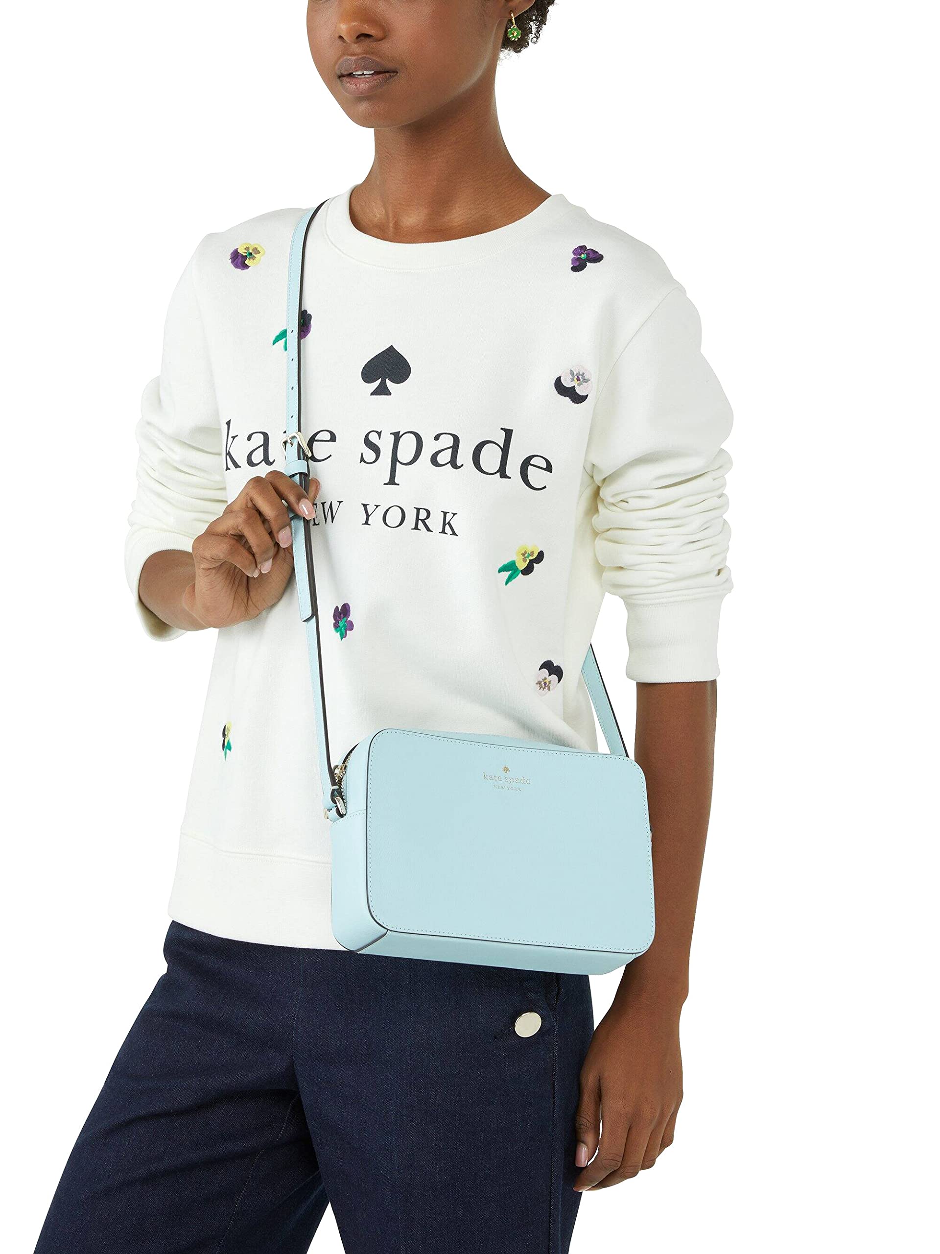 Kate Spade Harper Crossbody Shoulder Bag (Aqua pool)