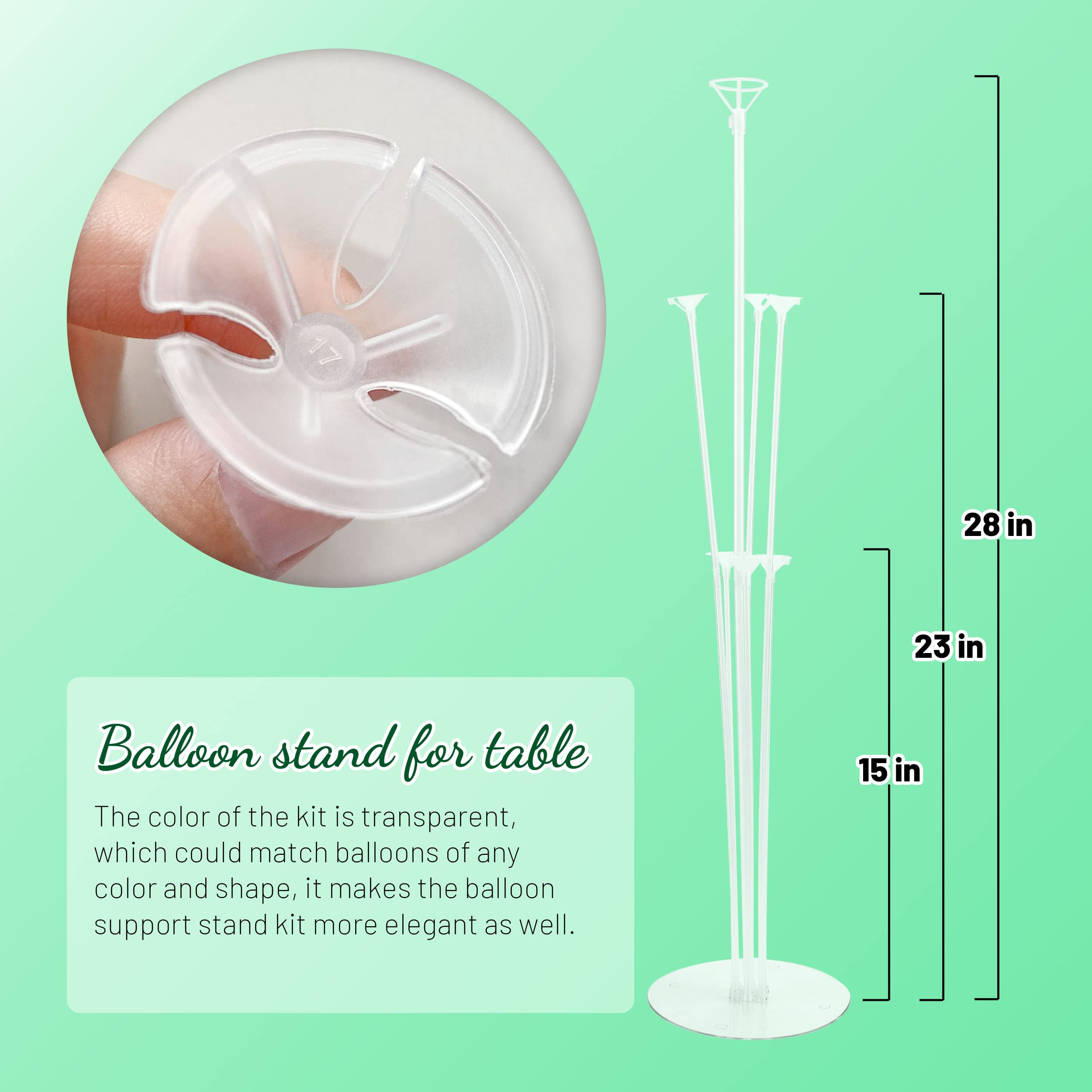 Sharlity 20 Sets Balloon Stand Kit Table Balloon Stand Holder for Graduation Birthday Baby Shower Wedding Anniversary Party Decorations