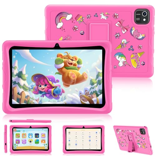 Kids Tablet, Android 13 Tablet, 10 inch 4GB+64GB+512GB Expand, Parental Control, HD Eye-protection Touchscreen Display, 6000mAh Battery, Dual Camera, Bluetooth, WiFi Tableta with Kids Educational APPs