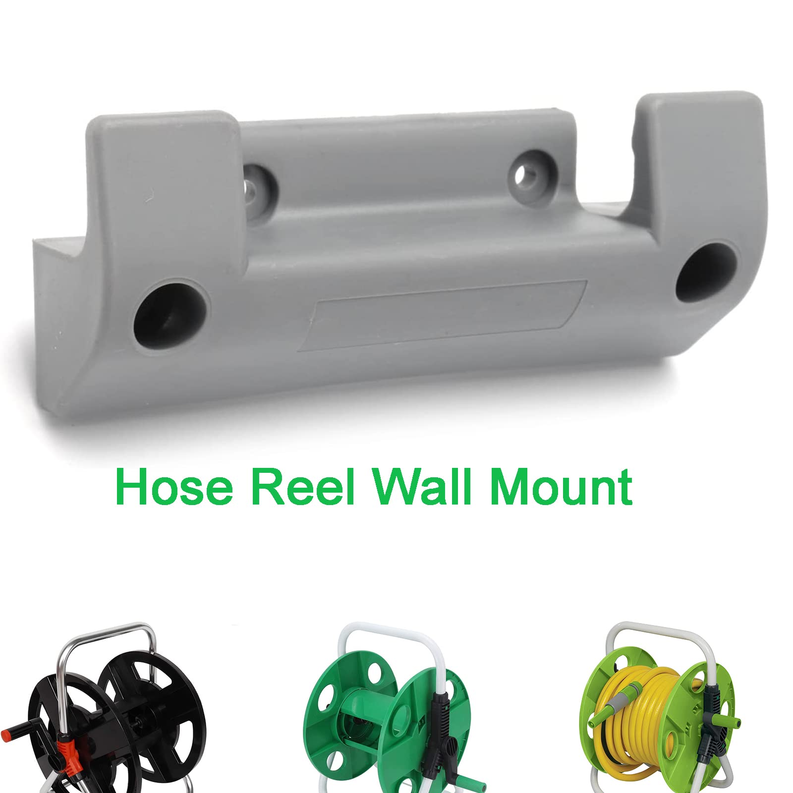 Water Hose Reel Wall Bracket PVC Plastic Garden Hose Reel Holder Wall Mount with 4 Screws & Plugs Easy Installation Hose Reel Hanger for Holding Diameter 0.78inch/2cm