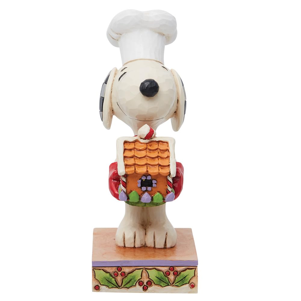 Enesco Jim Shore Peanuts Snoopy with Gingerbread House Figurine