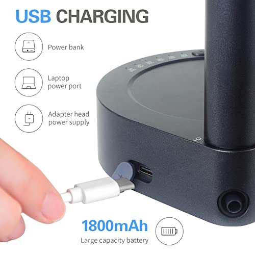 Keledz Desktop Water Bottle Dispenser, Smart Table Water Pump with 7 Level Quantitative Portable Detachable USB-C Charging for 5 Gallon Bottle, Application Home, Office, Camping, Travel (Dark Blue)