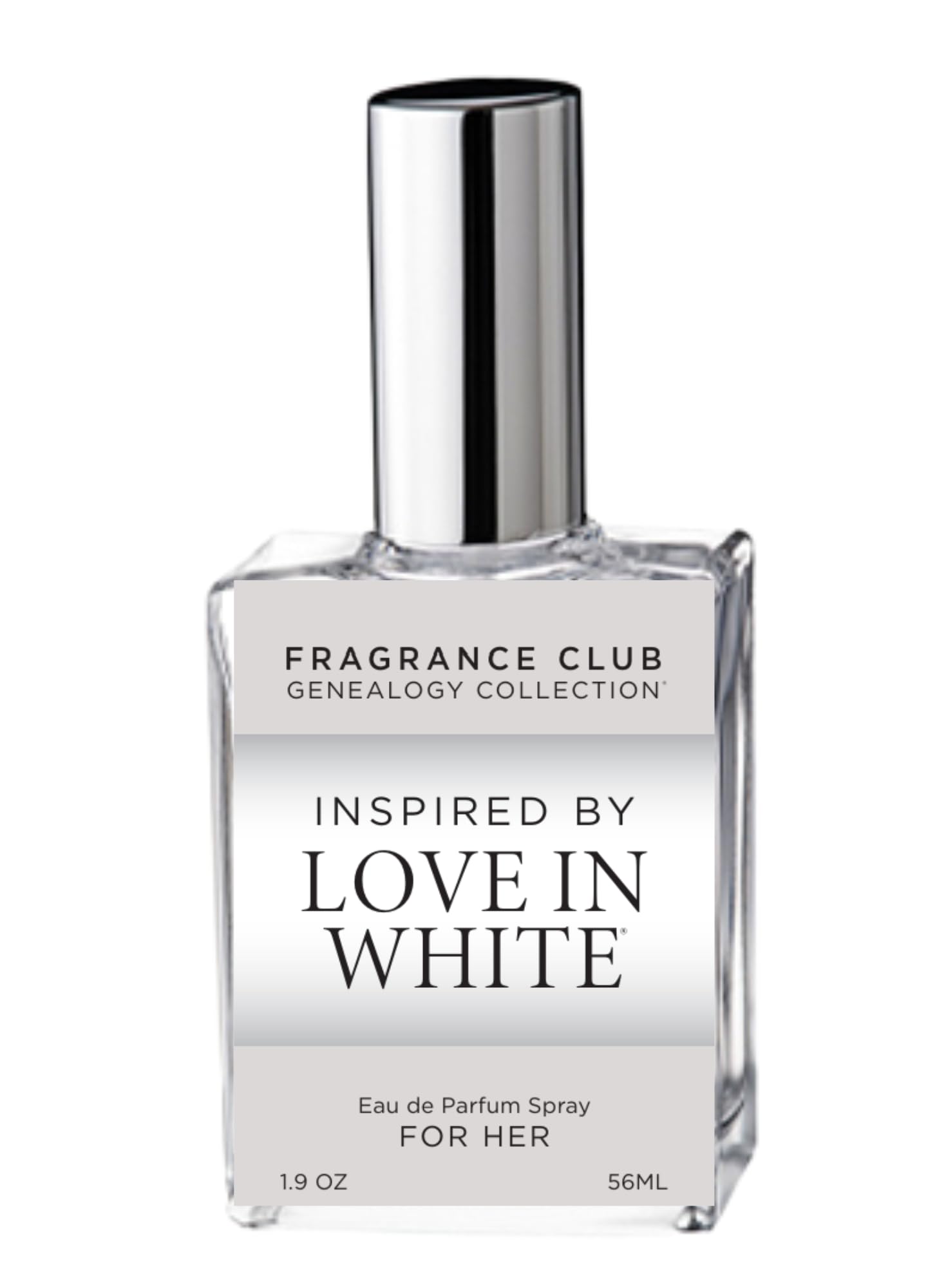 Fragrance Club Genealogy Collection Inspired by Love In White, 1.9 oz. EDP, Womens fragrance. Our version is a sweet, fresh floral fragrance.