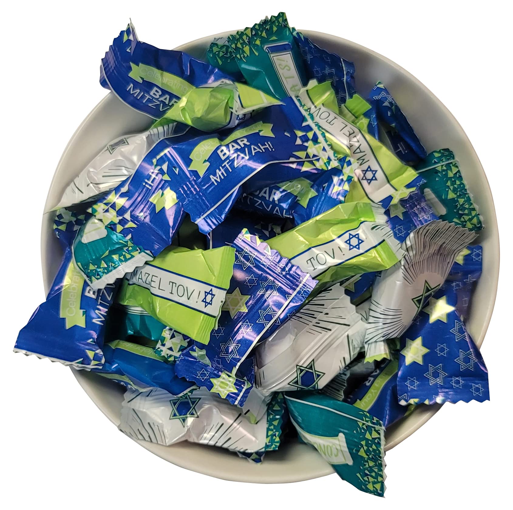 Bar Mitzvah Peppermints 100 Count Wrapped-For Boy's Birthday Jewish Religious Ceremony