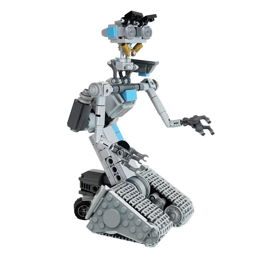 Johnny 5 Robot Building Block Kit in Film and Television Works, Mechanical Armor Toys Crawler Robot Collectibles Ornaments, Suitable Suitables for Children (369 Pieces)
