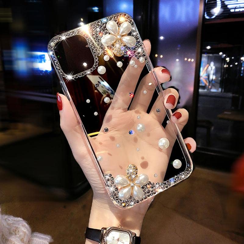 redecarie for Galaxy S9 Plus Bling Diamond Rhinestone Case,Women Girls Cute 3D Glitter Shiny Sparkle Protective Floral Phone Case for Samsung Galaxy S9 Plus