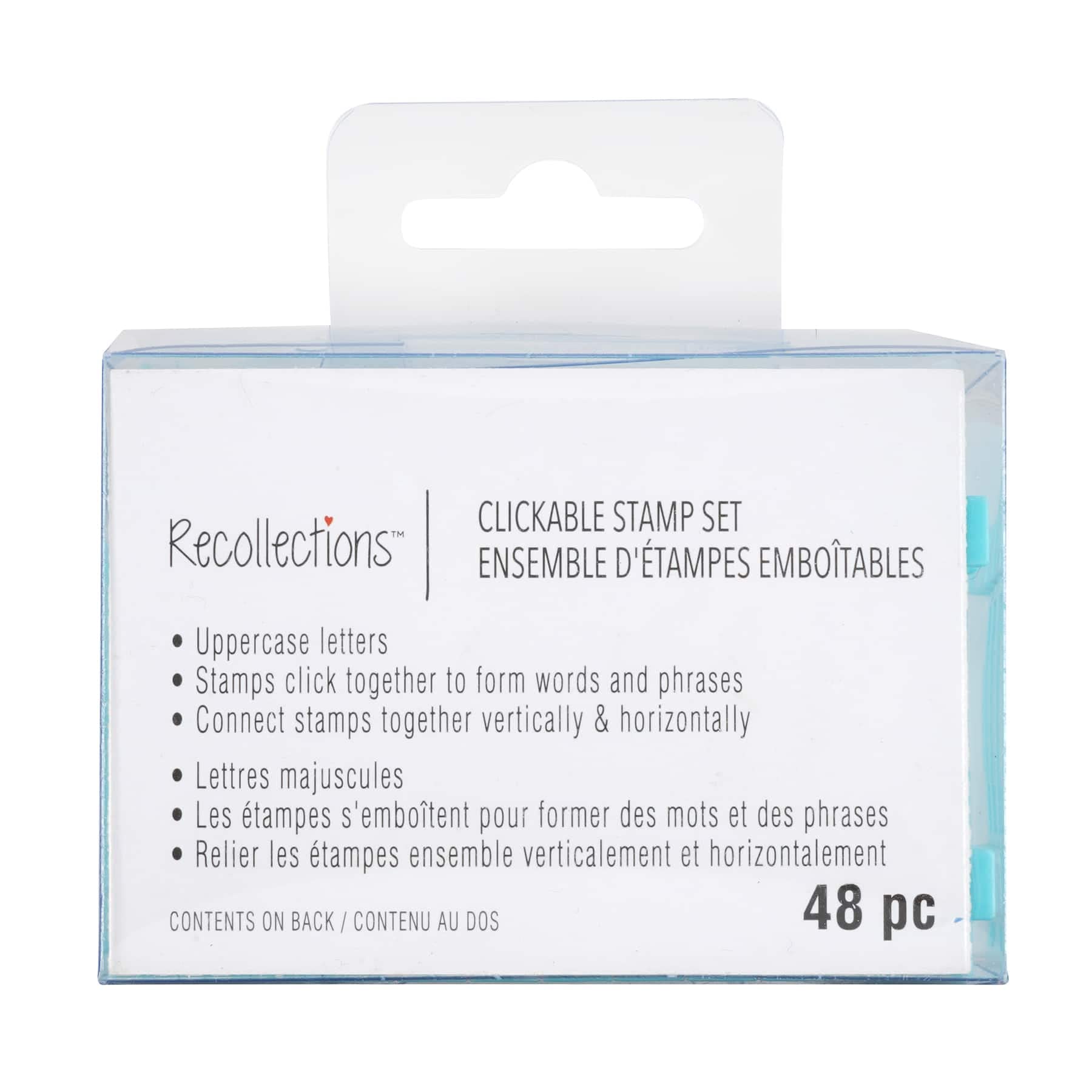 Michaels Clickable Uppercase Stamp Set by Recollections - Connectable Stamps for Stationary, Scrapbooking, School Projects, Arts & Crafts - 1-Pack