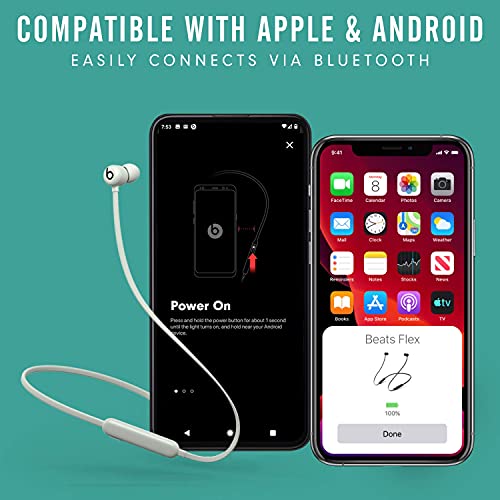 Beats Flex Wireless Earbud Headphones with Built-in Microphone - Smoked Gray (Renewed Premium)