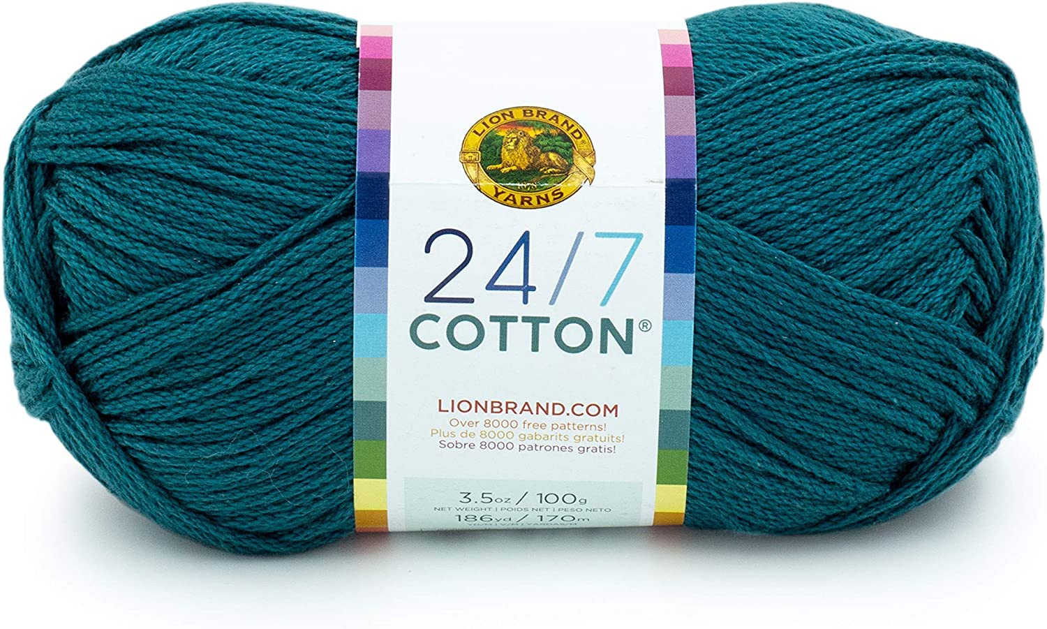 Lion Brand Yarn - 24/7 Cotton - 6 Skein Assortment (Ocean)