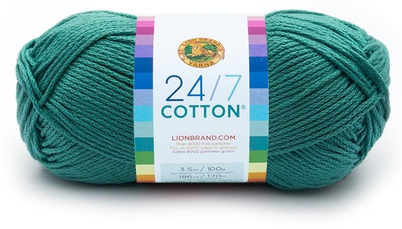 Lion Brand Yarn - 24/7 Cotton - 6 Skein Assortment (Ocean)