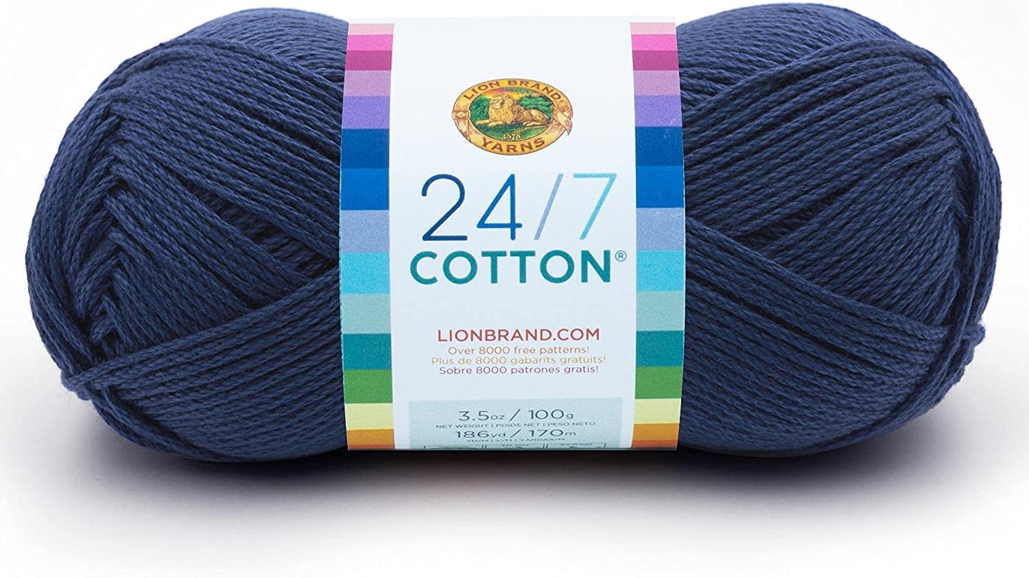 Lion Brand Yarn - 24/7 Cotton - 6 Skein Assortment (Ocean)