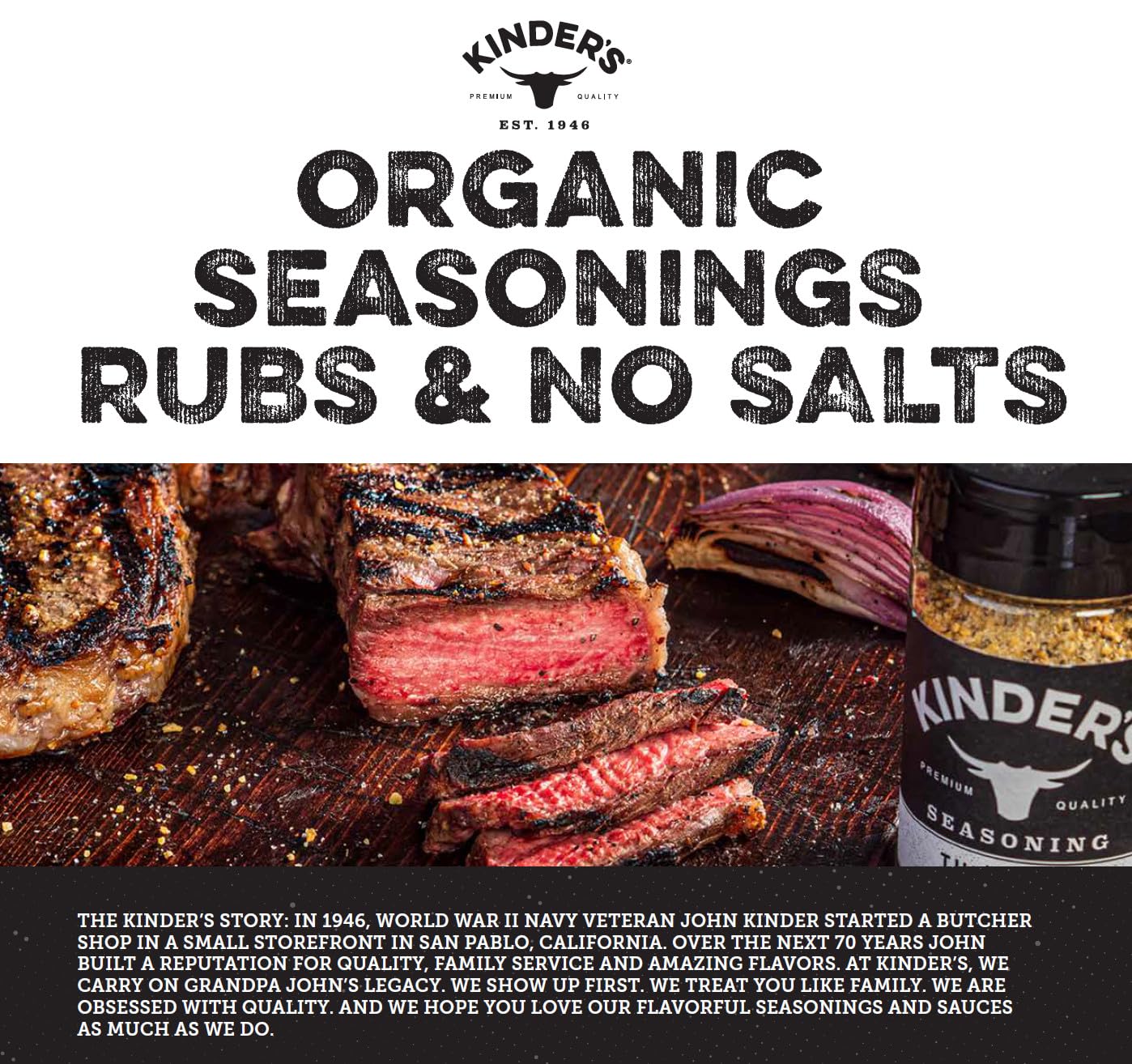 Kinder's Organic Caramelized Onion Butter, Premium Quality Seasoning, MSG Free, USDA Certified Organic, 12 oz