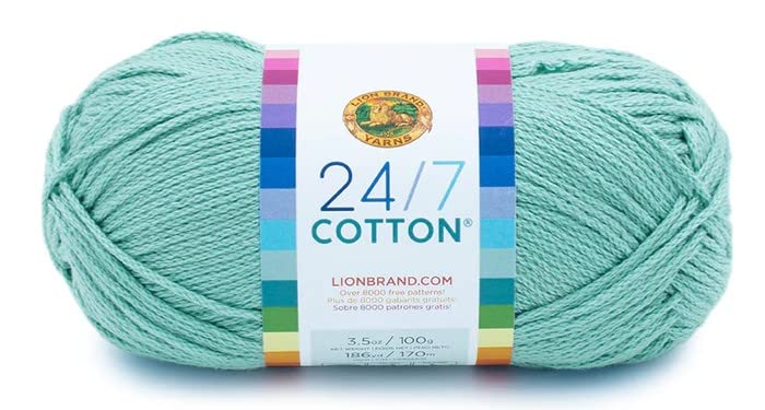 Lion Brand Yarn - 24/7 Cotton - 6 Skein Assortment (Ocean)