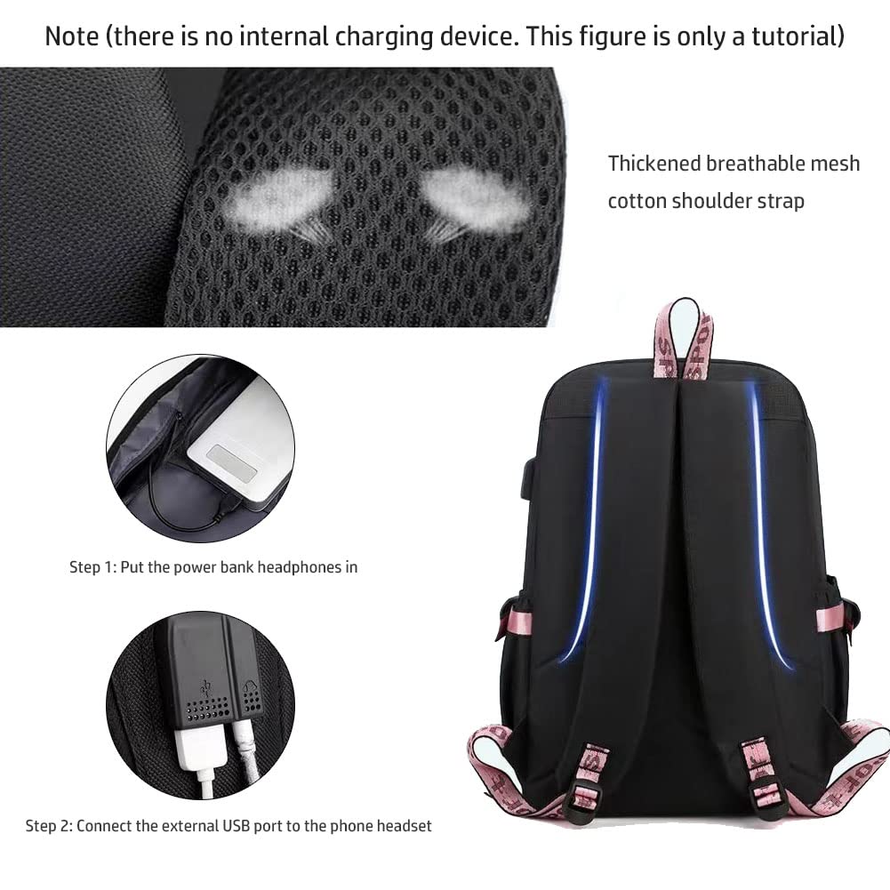 Cute Cartoon Prints Teenage Casual Laptop Backpack Students Lightweight SchoolBag Outdoor Travel Bag