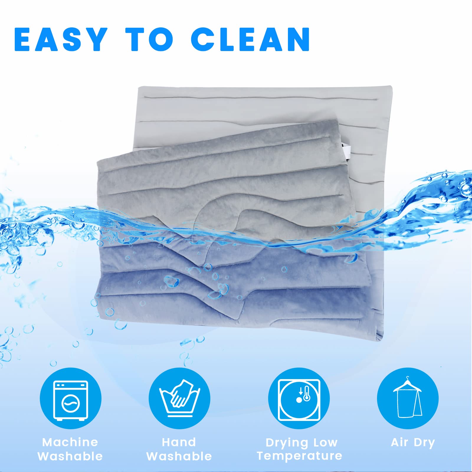 ZonLi Cooling Mat for Dogs, 36" x 23"Medium, Pet Pad Reversible (Cool & Warm), Sleeping Mats for Dog and Cat use in Crate, Machine Washable, Durable, Gel Free, Self Cooling, Grey