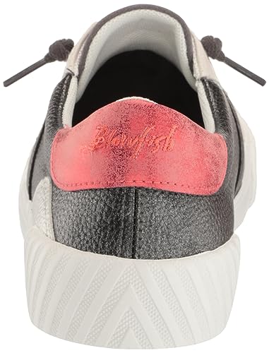 Blowfish Malibu Women's Wave-B Sneaker, Gunmetal Tumble/DkGreyMicFib/RedRefle, 9M
