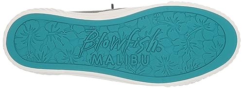 Blowfish Malibu Women's Wave-B Sneaker, Gunmetal Tumble/DkGreyMicFib/RedRefle, 9M