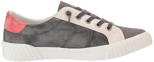 Blowfish Malibu Women's Wave-B Sneaker, Gunmetal Tumble/DkGreyMicFib/RedRefle, 9M