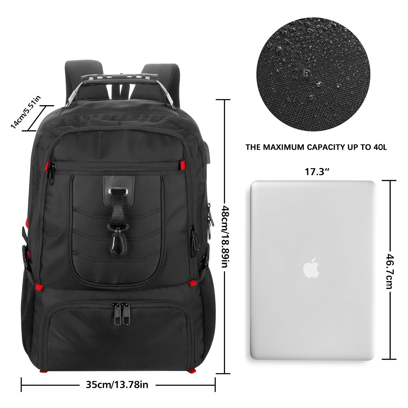 YAMTION Boys School Backpack with Shoe Compartment,Gym Backpack with 17.3in Laptop Compartment for Men Women,Teens Bookbag College Students Travel Mochilas Escolares para Adolescentes