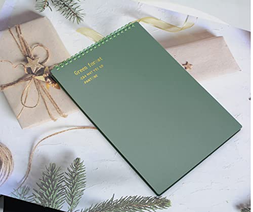Yansanido Top Bound Spiral Notebook, 4 Pcs B5 Thick Plastic Hardcover 7mm College Ruled 4 Color 80 Sheets -160 Pages Journals for Study, Work, Travel and Notes (Dark Color)