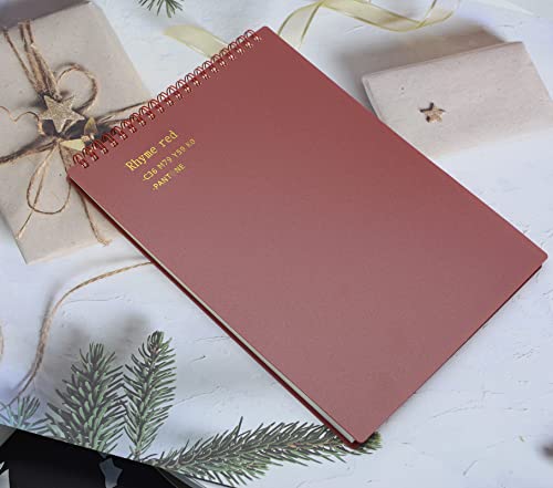 Yansanido Top Bound Spiral Notebook, 4 Pcs B5 Thick Plastic Hardcover 7mm College Ruled 4 Color 80 Sheets -160 Pages Journals for Study, Work, Travel and Notes (Dark Color)