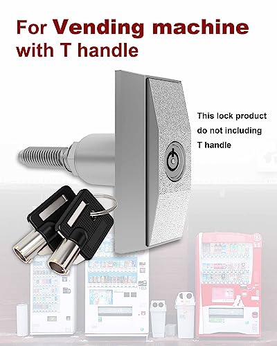 Naissian Universal Vending Machine Lock with Keys Aliked,Tubular Cylinder Lock Compatible for Pepsi,Coke Machine, Snack Machine Coffee Maker, 32MM,Pack of 6, 10 Keys Aliked