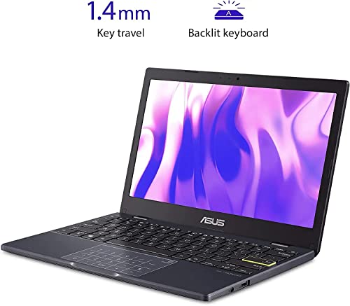 ASUS 2023 Newest Laptop, 11.6 Inch Display, Intel Dual-Core Processor, 4GB RAM, 256GB SSD + 64GB eMMC, Intel UHD Graphics, Bluetooth, Webcam, Windows 11 Home in S Mode, Star Black