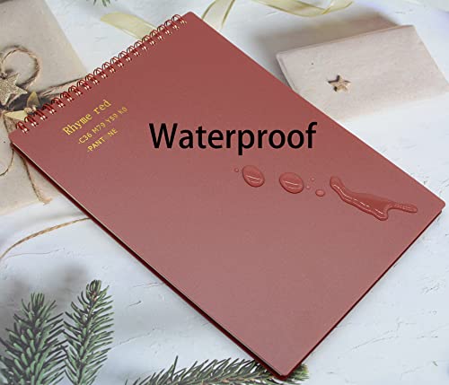 Yansanido Top Bound Spiral Notebook, 4 Pcs B5 Thick Plastic Hardcover 7mm College Ruled 4 Color 80 Sheets -160 Pages Journals for Study, Work, Travel and Notes (Dark Color)