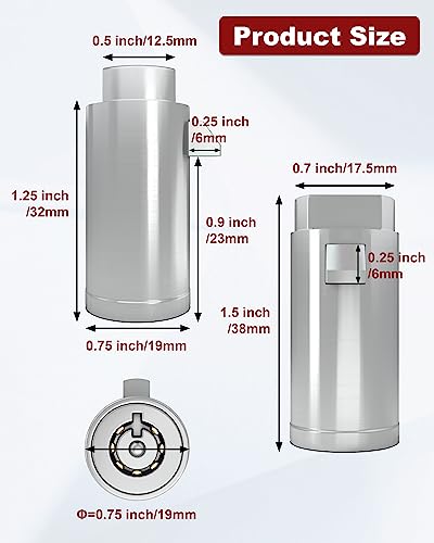 Naissian Universal Vending Machine Lock with Keys Aliked,Tubular Cylinder Lock Compatible for Pepsi,Coke Machine, Snack Machine Coffee Maker, 32MM,Pack of 6, 10 Keys Aliked