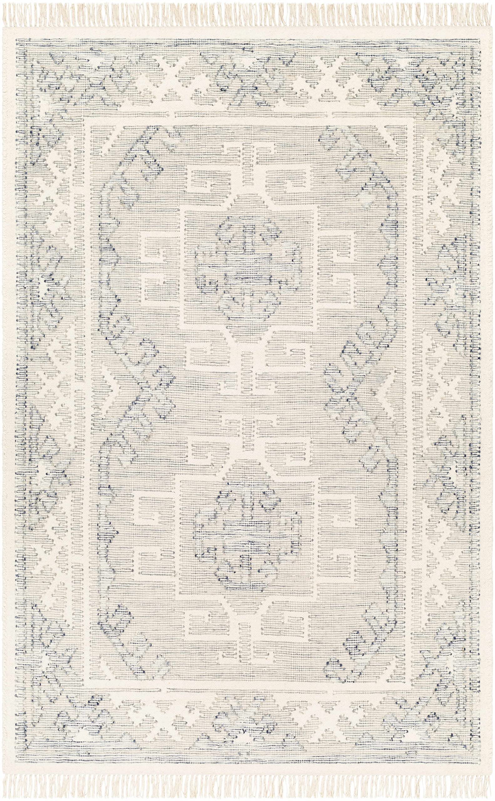 Hauteloom Anund Wool Living Room, Bedroom Area Rug - Pink, Gray - 8' x 10'