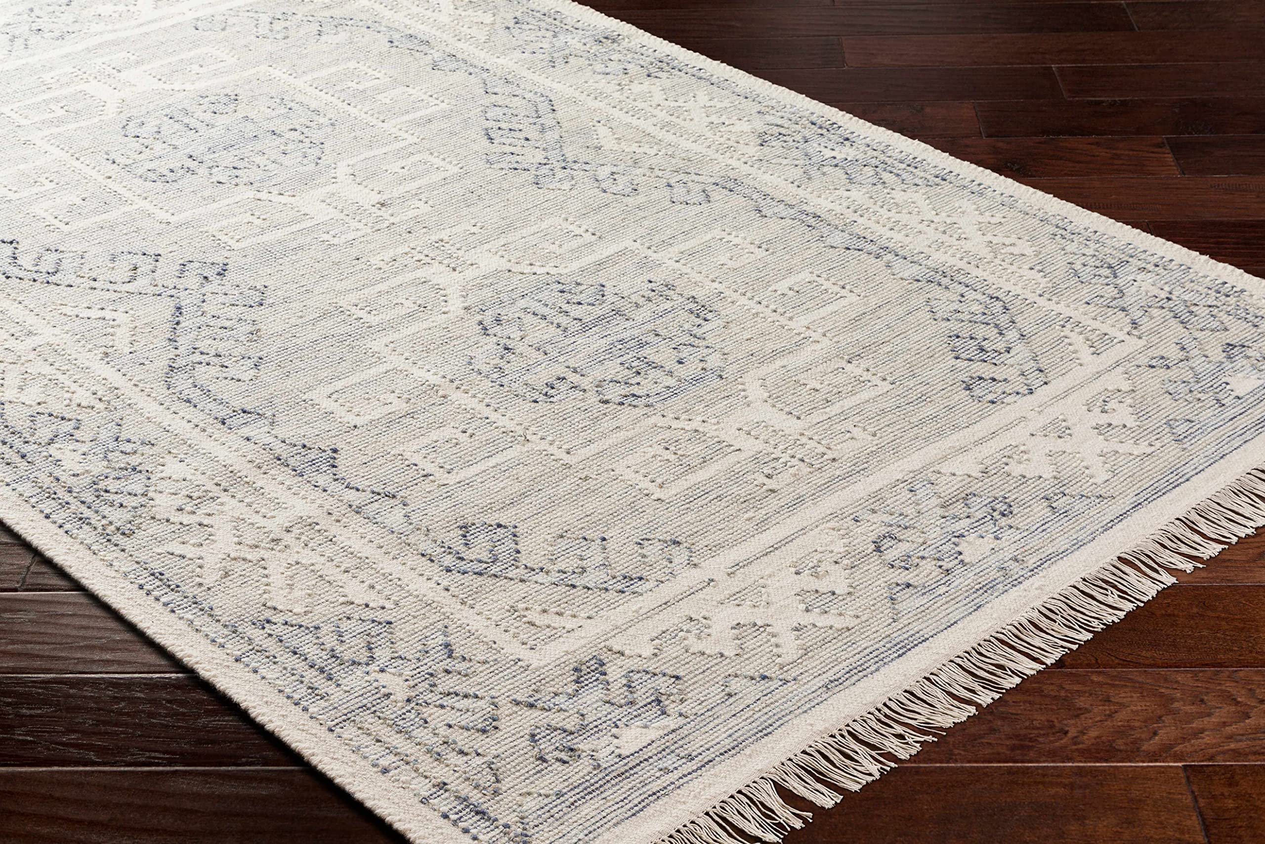 Hauteloom Anund Wool Living Room, Bedroom Area Rug - Pink, Gray - 8' x 10'