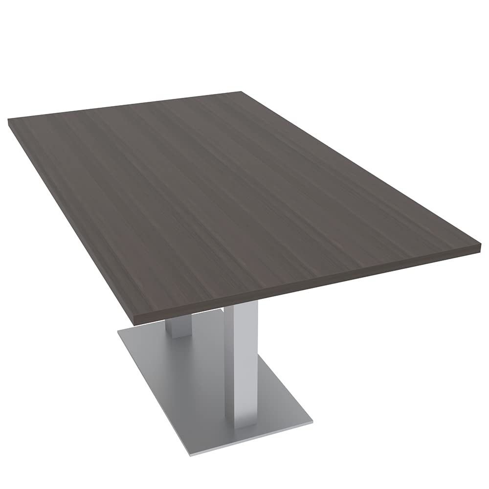 SKUTCHI DESIGNS INC. 6 Person Rectangular Conference Table with Metal Base | Harmony Series | 6' | Black Oak