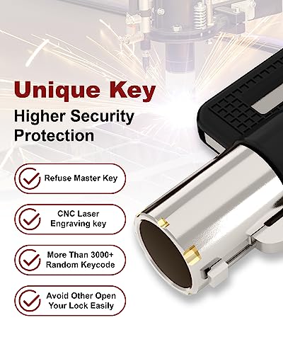 Naissian Universal Vending Machine Lock with Keys Aliked,Tubular Cylinder Lock Compatible for Pepsi,Coke Machine, Snack Machine Coffee Maker, 32MM，Pack of 6, 10 Keys Aliked